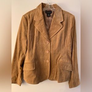 metrostyle | Jackets & Coats | Metro Style Tan Suede Leather Jacket ...